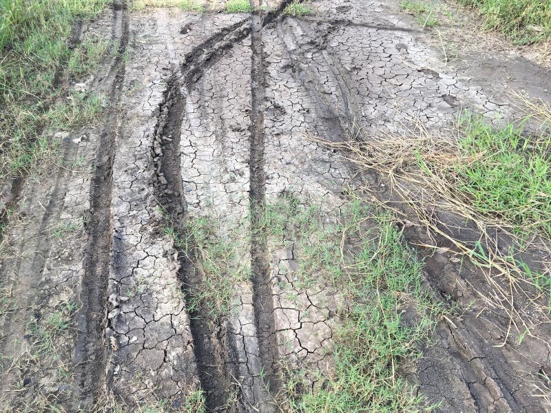 Dry Wheel Track on Dirt Soil Stock Photo - Image of soil, ground: 84297474