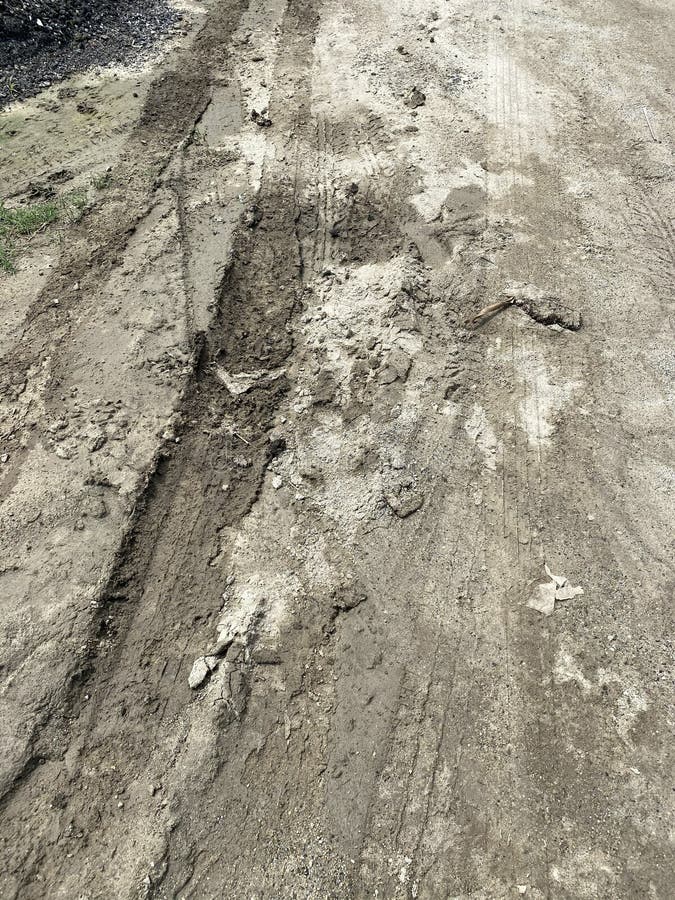 Dry Wheel Track on Dirt Soil Texture Stock Image - Image of pattern ...