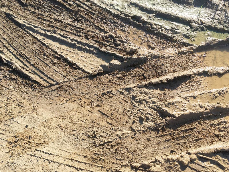 Dry Wheel Track on Dirt Soil Texture Stock Photo - Image of dirt ...