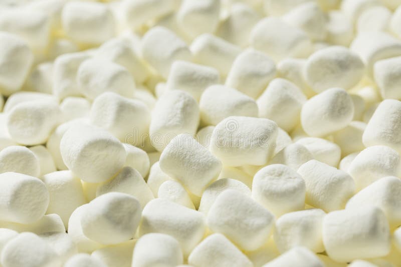 Dry White Organic Mini Marshmallows Stock Photo - Image of tasty, heap ...