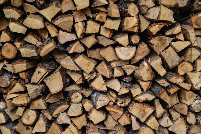 Dry Wood Chips Piled in Logs Stock Image - Image of chopped, split ...