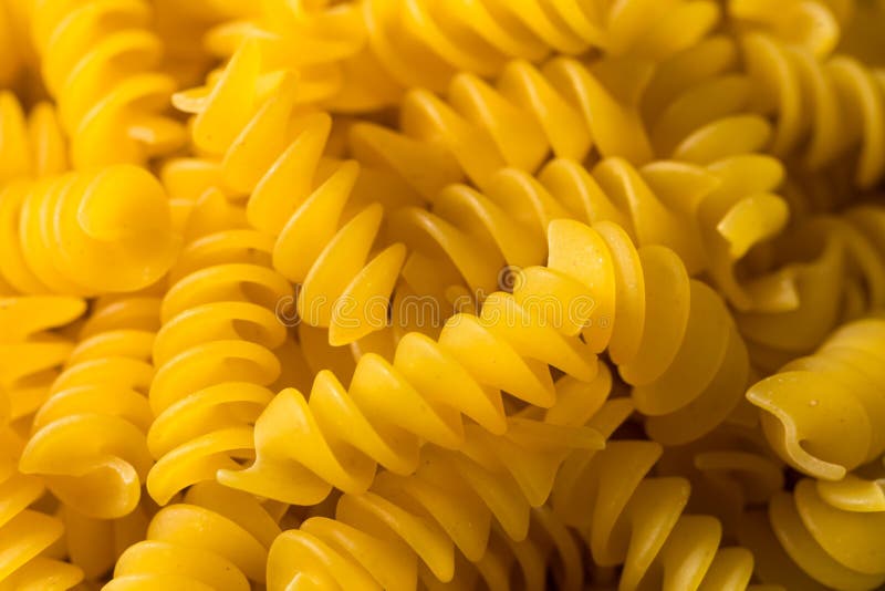 Dry Yellow Organic Rotini Pasta Stock Image - Image of nutrition ...