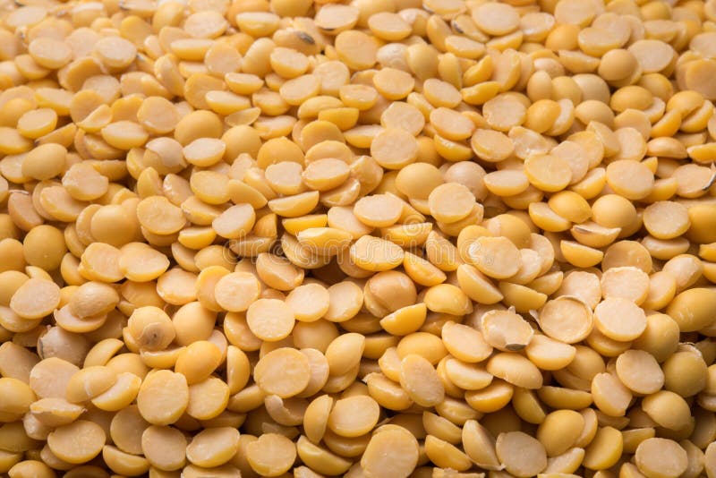 Dry Yellow Split Peas Isolated on White Background Soybean Halv Stock ...
