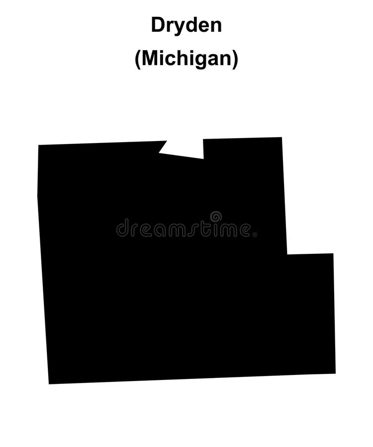 Dryden outline map stock vector. Illustration of border - 387411074