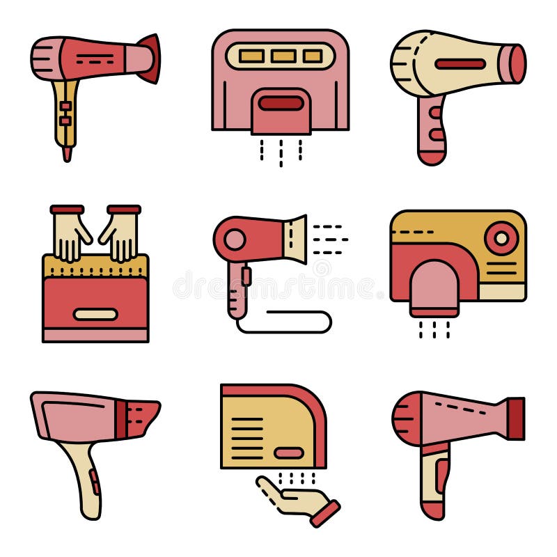 Dryer Icons Set Line Color Vector Stock Vector - Illustration of ... Dryer Icons Set Line Color Vector Stock Vector - Illustration of ...