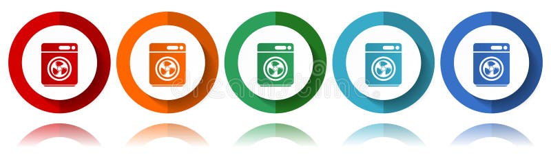Dryer Machine, Laundry Vector Icons, Flat Icon Set for Logo Design ...