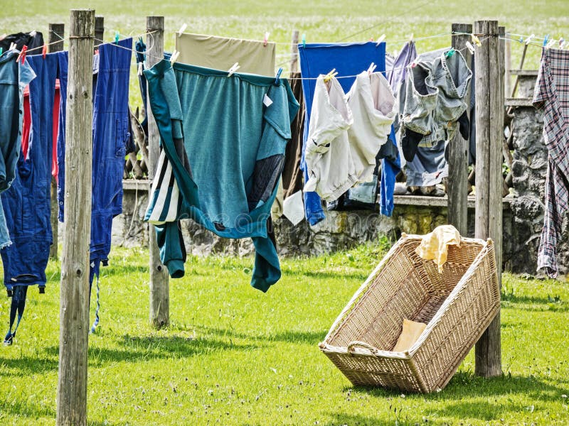 Drying clothes stock photo. Image of rural, yellowd, wall - 34906090