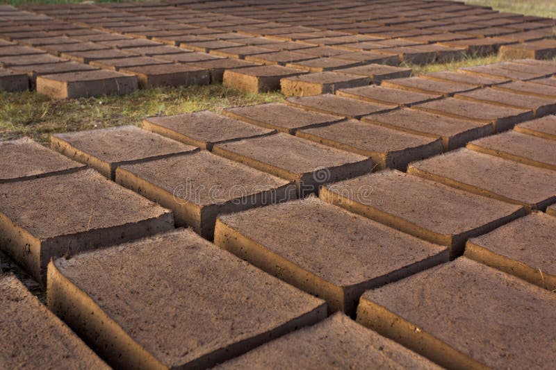 Drying bricks stock photo. Image of clay, brick, handmade - 40751174