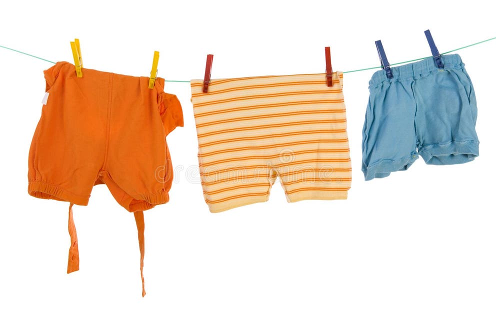 Drying baby clothes stock photo. Image of clothesline - 4495032