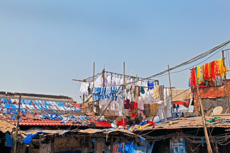 Drying Clothes Indian Style Stock Image - Image of hanging, colors ...