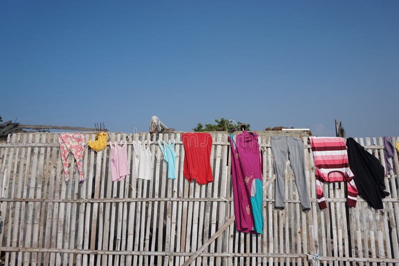 Drying clothes stock photo. Image of cleaning, laundered - 66619938