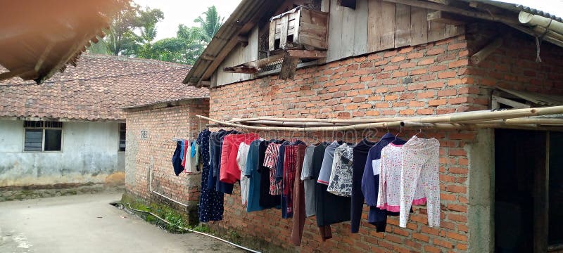 Drying Clothes Traditionally Using the Sun Stock Image - Image of ...