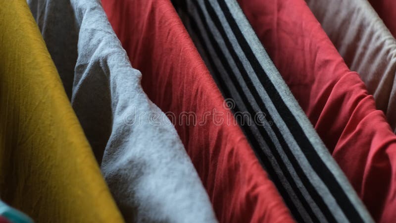 Drying of Colourful Clothes on Clothesline. Stock Video - Video of ...