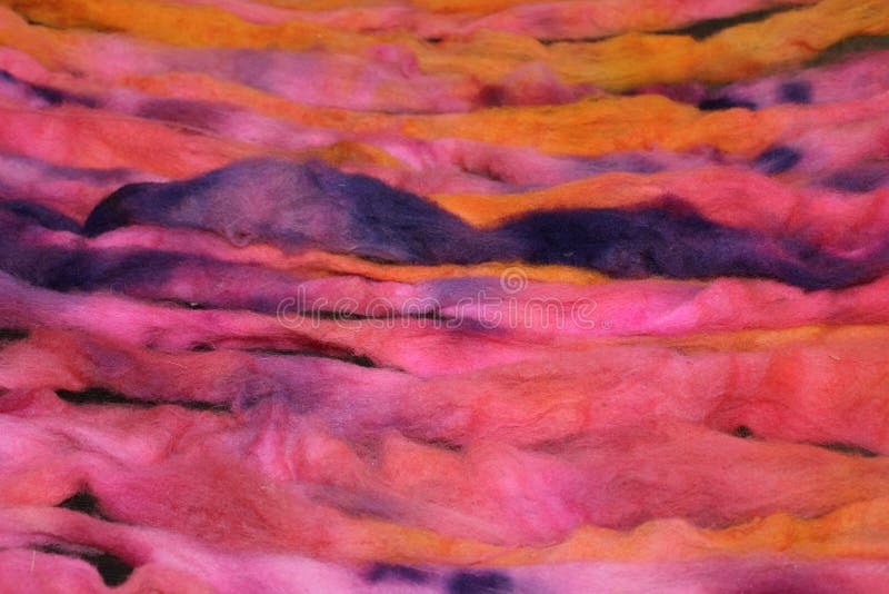 Drying dyed sheep wool stock photo. Image of interlaced - 86095650