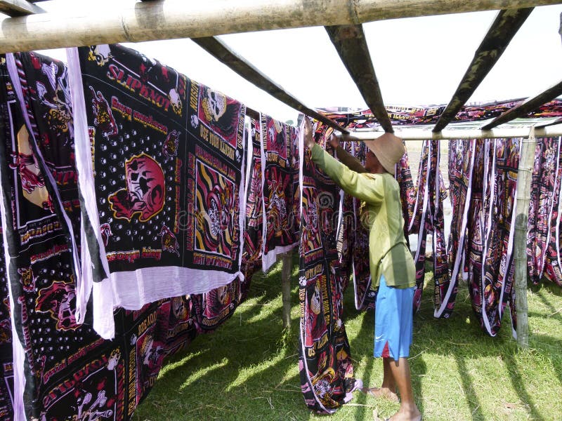 Drying fabric editorial photo. Image of village, central - 77297196