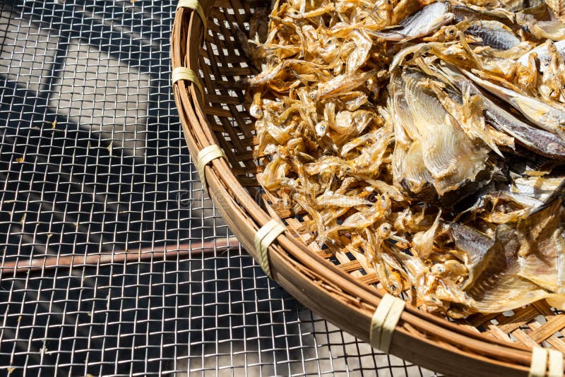 Drying Fish is Process To Preserving Food. Stock Image - Image of ...
