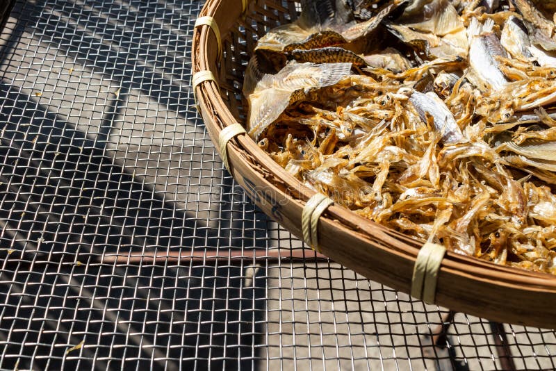 Drying Fish is Process To Preserving Food. Stock Image - Image of dried ...