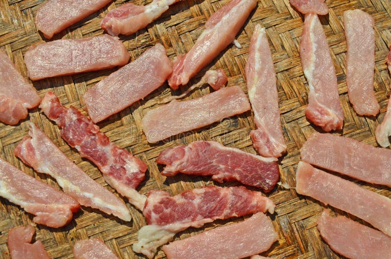 Drying pork meat ball stock photo. Image of appetizer - 42096296