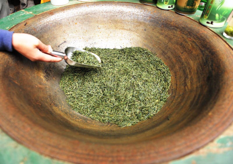 The Making Process of the Tea Stock Image - Image of green, drink: 31586919