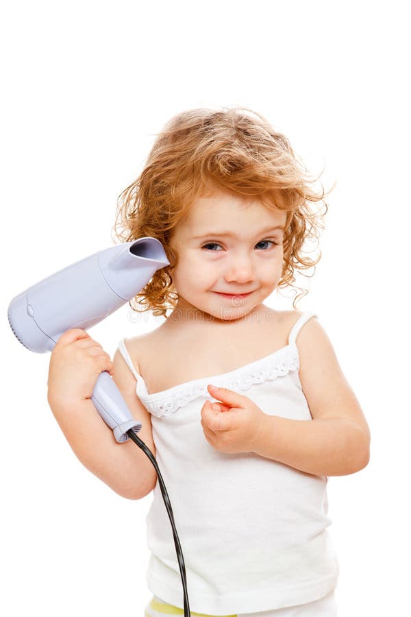 Drying hair stock image. Image of casual, caucasian, cute - 11689871