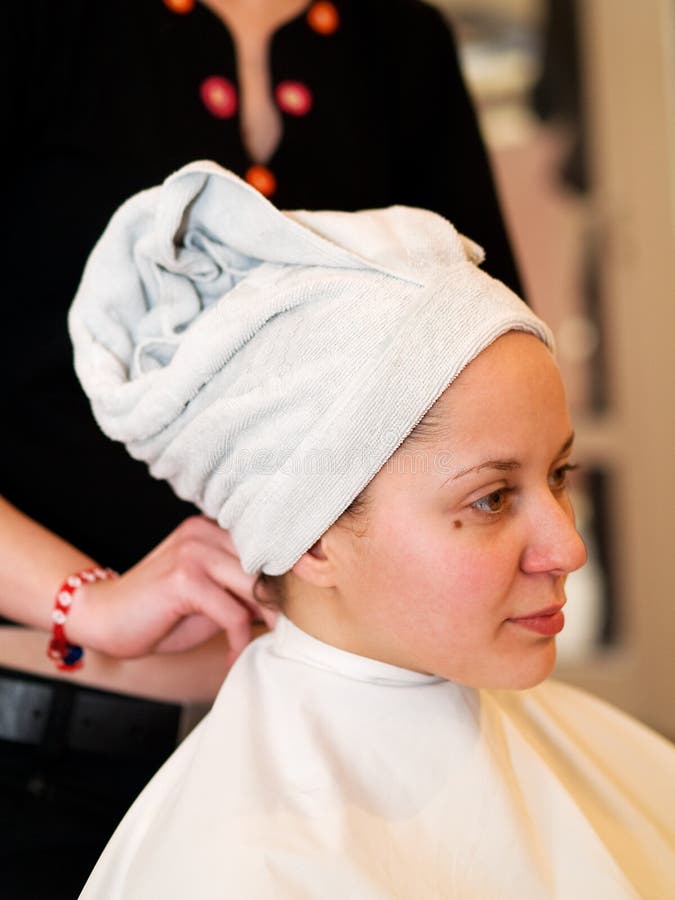 Drying Hair stock photo. Image of haircare, beauty, hairdresser - 48821762