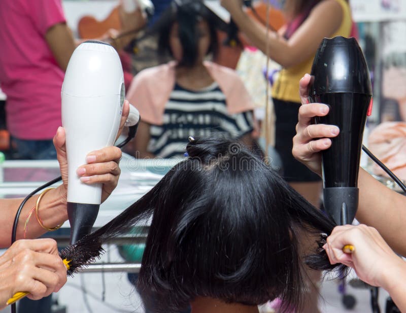 Drying hair stock photo. Image of fanner, blow, asia - 86157074
