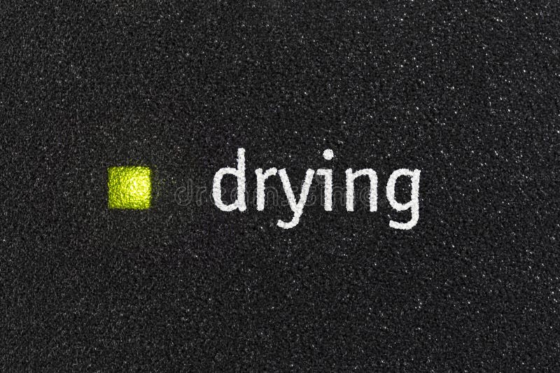 Drying Indicator Light Macro Stock Photo - Image of text, button: 171616450