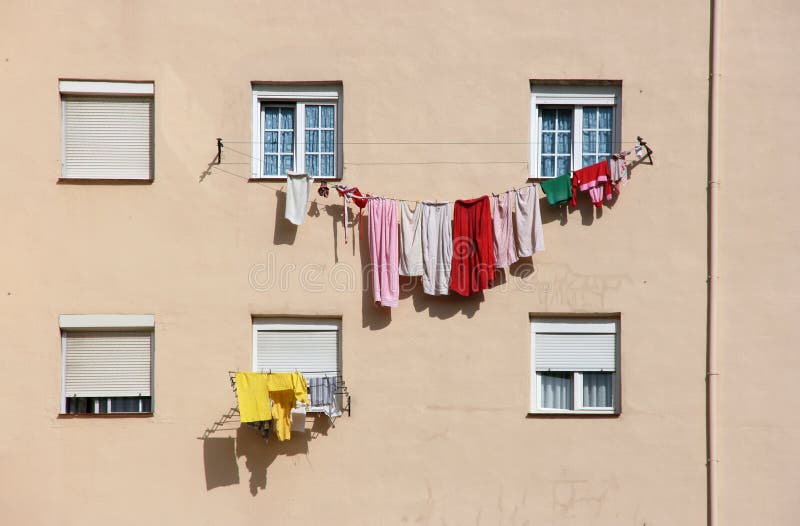 Drying Laundry, Venice, Italy Stock Photo - Image of line, color: 7302942