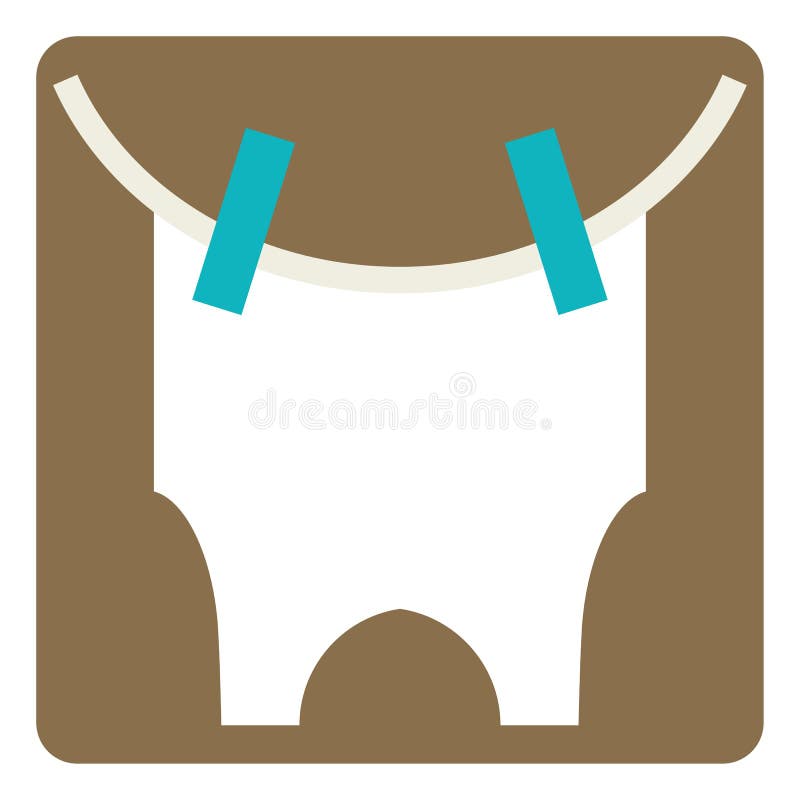 Drying laundry, icon stock vector. Illustration of vector - 261059731