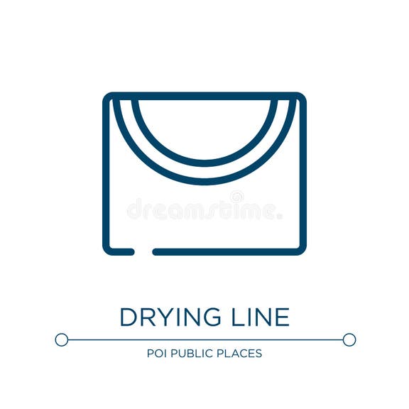 Drying Line Icon. Linear Vector Illustration from Laundry Instructions ...
