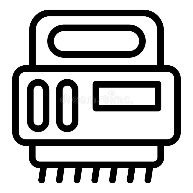 Drying Machine Icon Outline Vector. Wall Hand Dryer Stock Vector - Illustration of thin, black ...