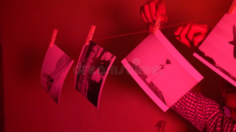 Drying Pictures in the Room Stock Photo - Image of vintage, young ...