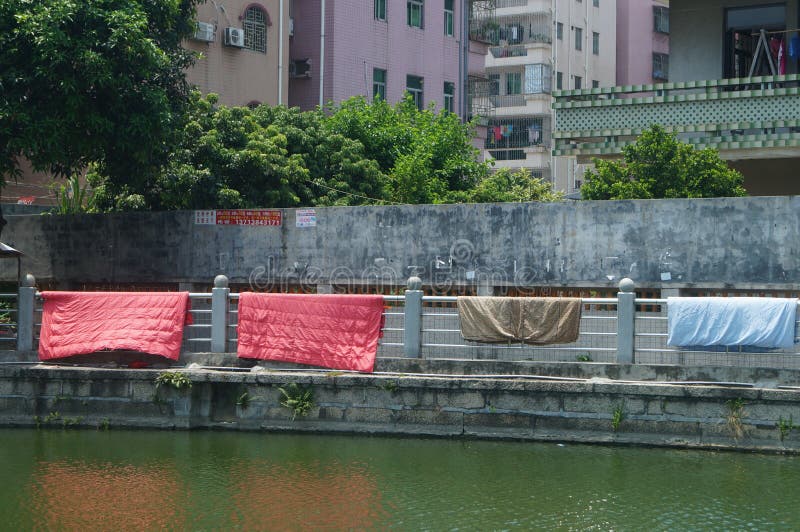 Drying the quilt editorial stock image. Image of quilt - 58325934