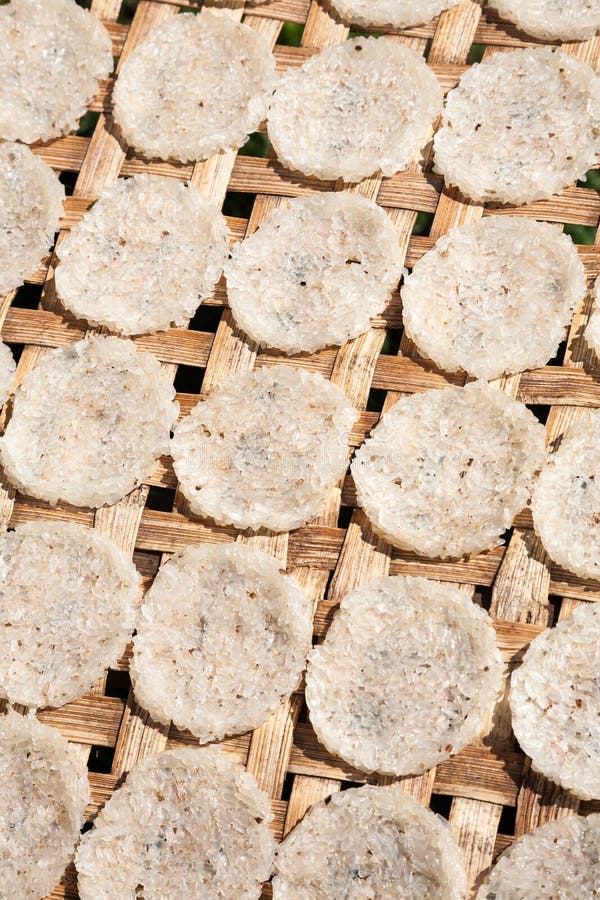 Drying rice cakes, Myanmar stock photo. Image of food - 96200466