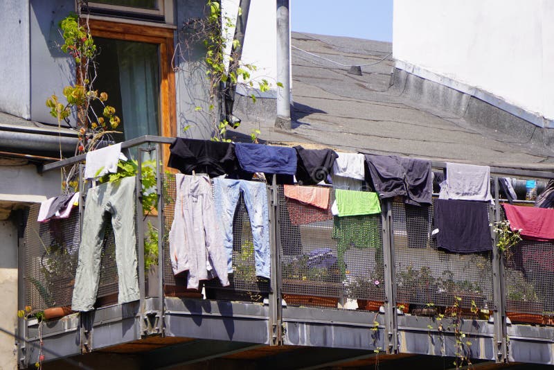Drying Things on the Balcony or Railing is an Old Way To Dry Things ...
