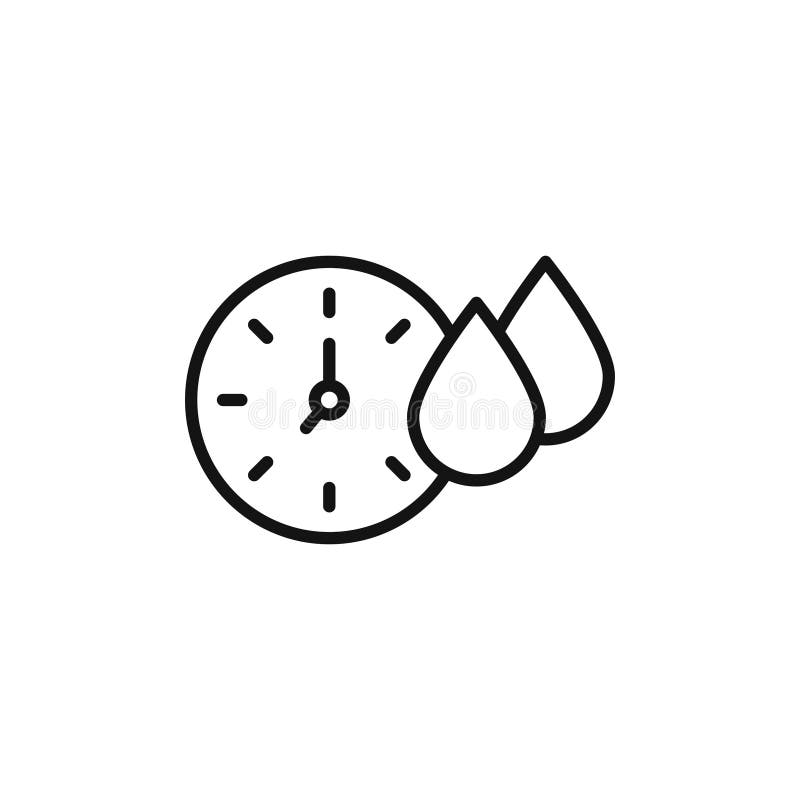Drying Time Icon Symbol on White Background Stock Vector - Illustration ...