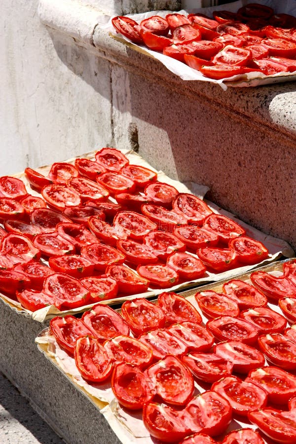 Drying tomatoes in Apulia stock image. Image of tomatoes - 6174159