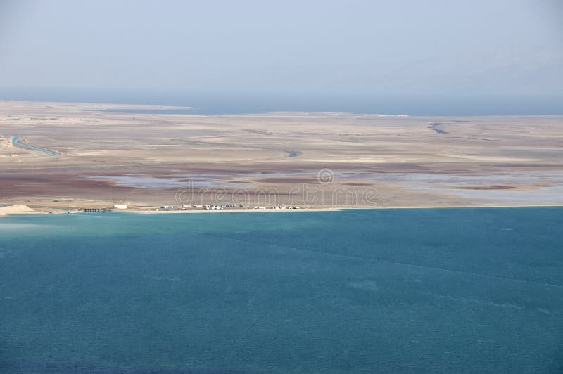 Drying up of Dead Sea. stock image. Image of azure, scenic - 19117891