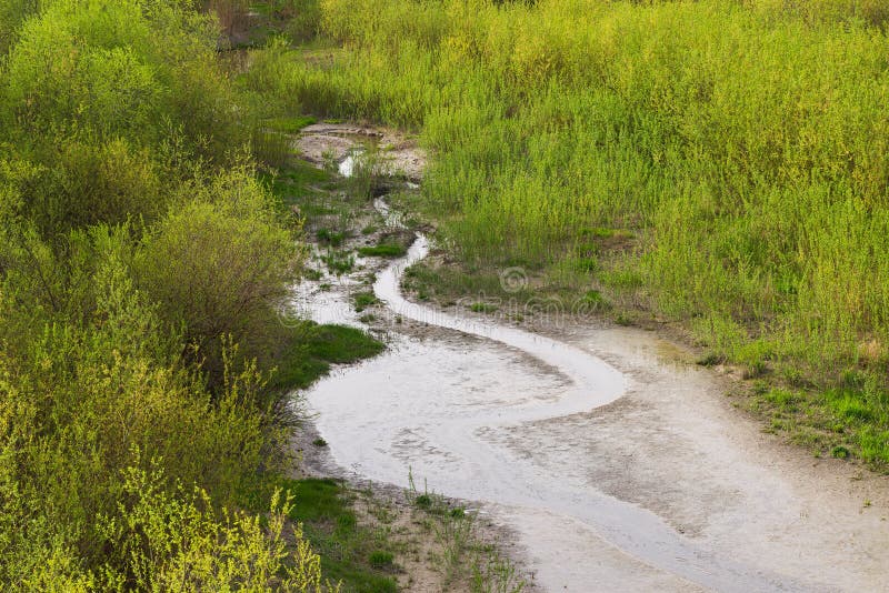 The Drying Up of the River Source and the Drop in the Water Level Stock ...