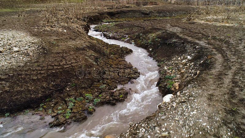 Cracking Clay after Water Dry Out Stock Image - Image of broken, barren ...