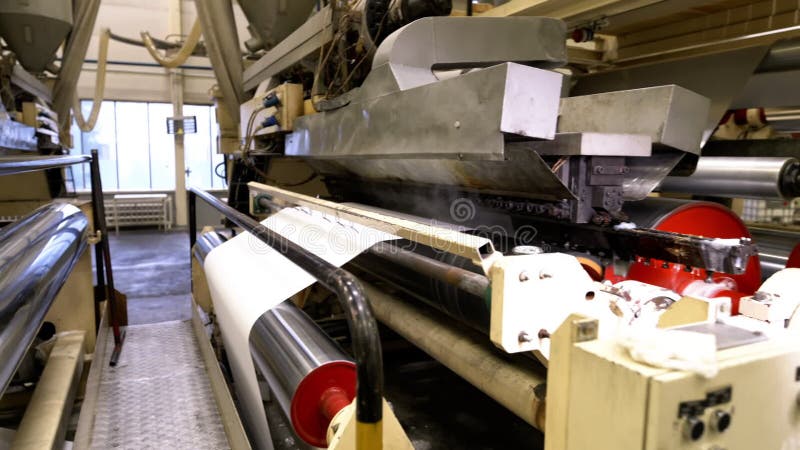 Drying Wet Pulp with Hot Rolling Machine Tool in Workshop Stock Video ...