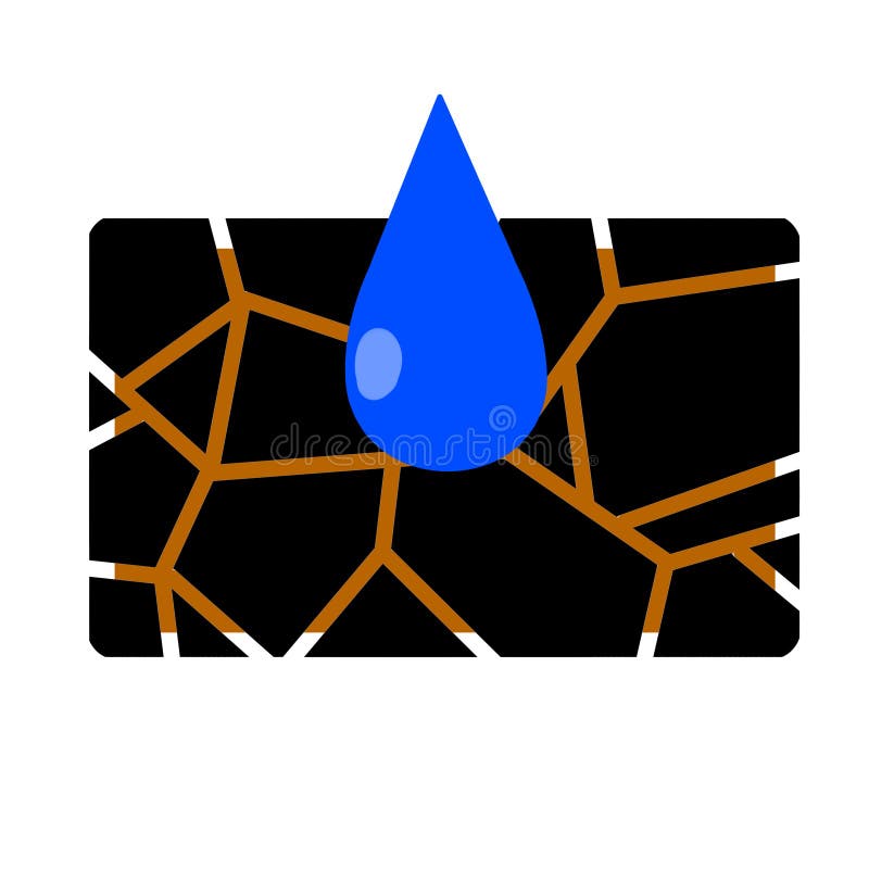 Dryness Icon. Blue Drop of Water. Moisture and Humidity Stock Vector ...