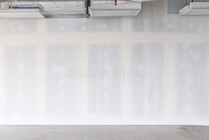 Drywall Background during Interior Renovation with Open Ceiling System ...