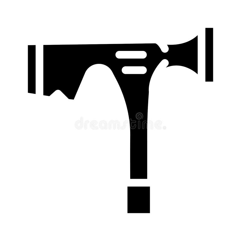 Drywall Hammer Glyph Icon Vector Illustration Stock Illustration ...
