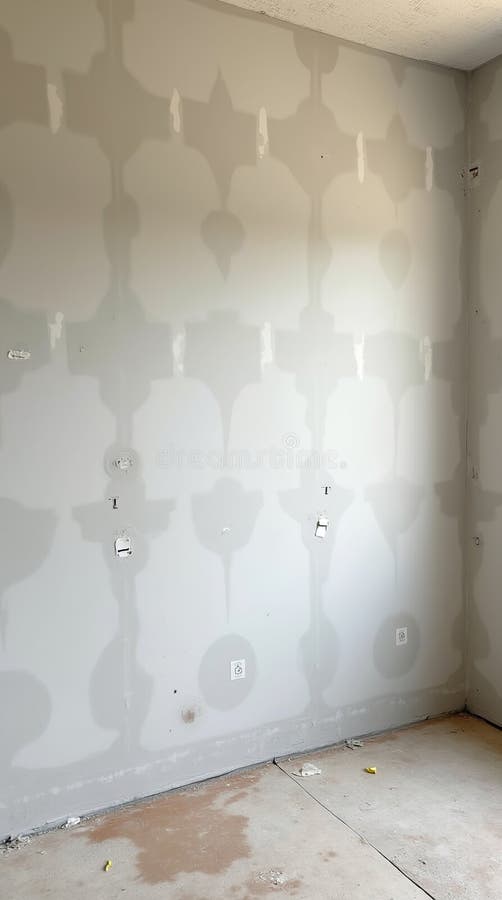 Drywall Installation on Home Interior Wall at Construction Site Stock ...