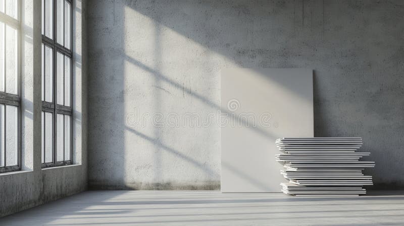 Drywall Sheets Leaning Against Wall Construction Site Image Modern ...