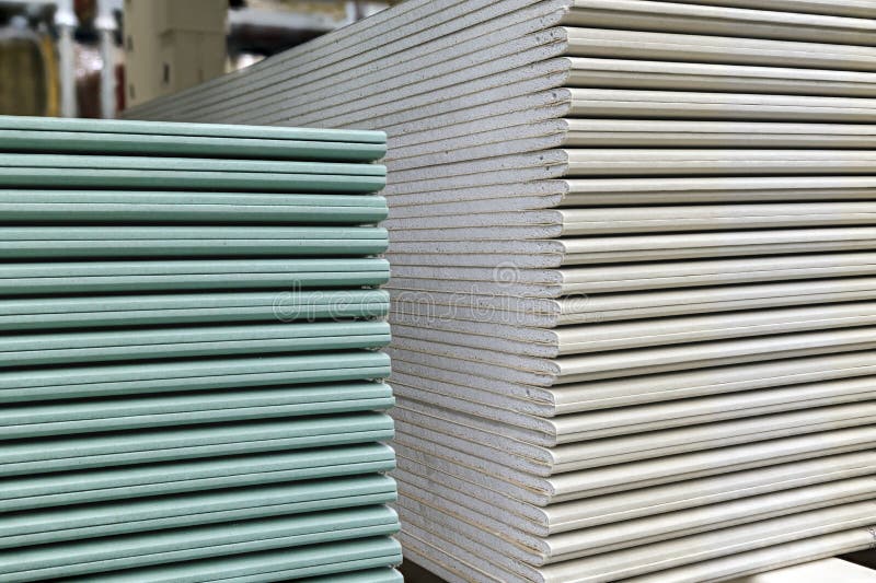 OSB Sheets Lie in Stacks in a Warehouse for Sale. Hardware Store Stock ...