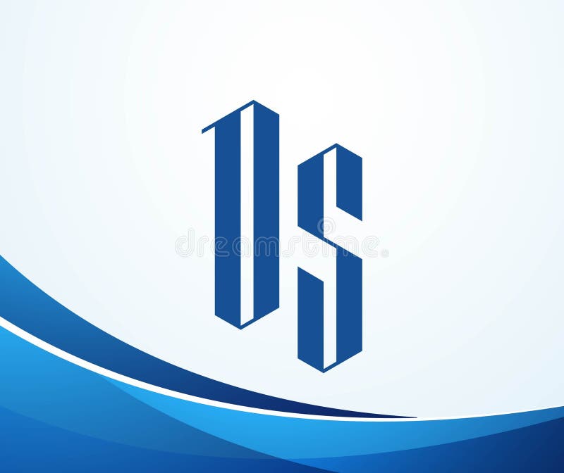 DS Alphabet Letter Logo Design Template Elements Stock Vector ...
