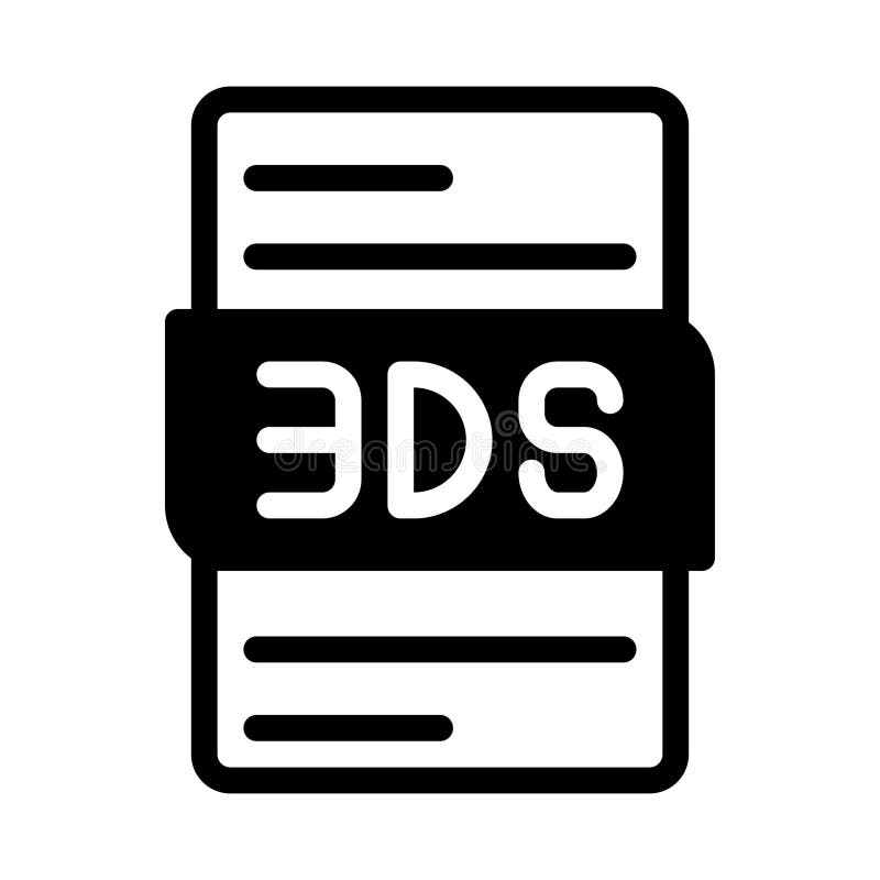 3DS File Type Icon. Files Document Graphic Design. with Outline Style ...