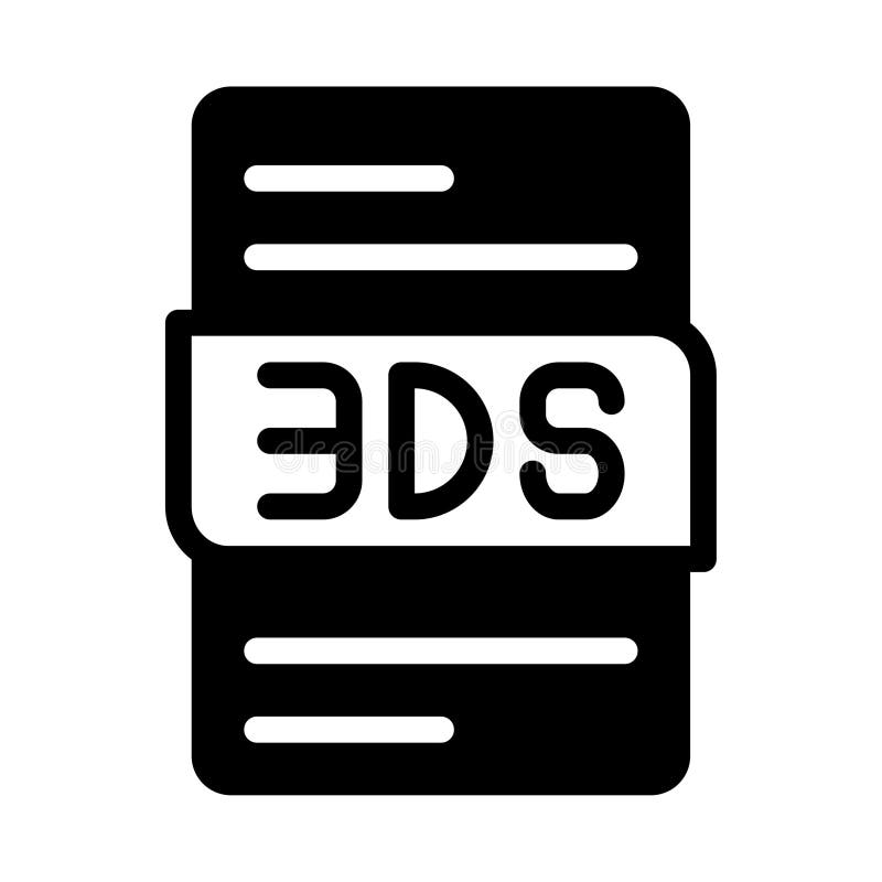 3ds Format File Type Icons. Document Extension Symbol Icon. with a ...